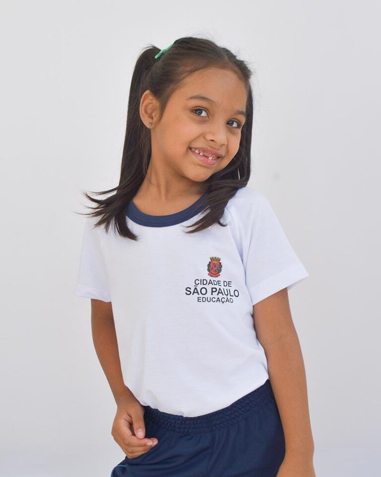 Camiseta Escolar gola azul SMESP – Dani Uniformes – Kit Uniforme ...